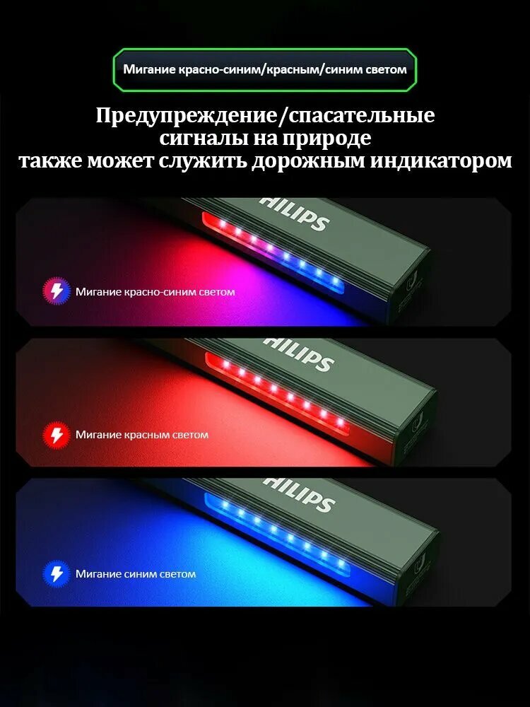 Переносной фонарь Philips, ручной, темно-зеленый, надежный, компактный — фото 1
