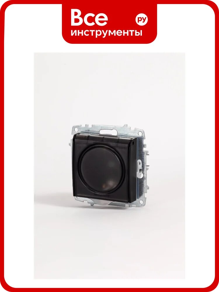 Розетка IP 44 с заземлением и откидной крышкой M+K Zena Vega Черный Матовый ELBI 609-084800-218