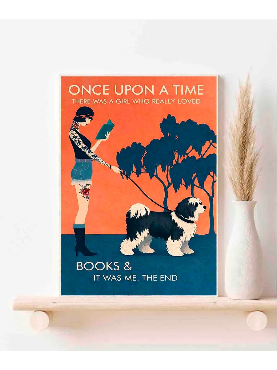 Тибетский терьер, Books & , Плакат 30x42см