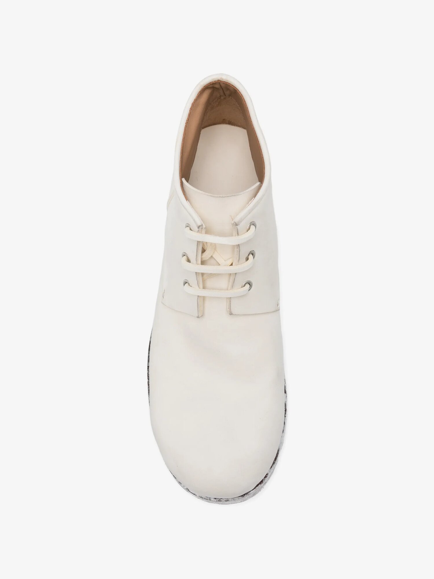 Ботинки m.a+ Lace-up leather boots, размер 43, бежевый/белый — фото 1