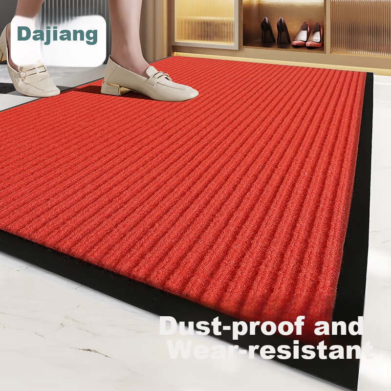 Дверной коврик Dajiang 60x90 см с красным праздничным дизайном для прихожей Размер：60x90 смЦвет：Сине-красная полоска -