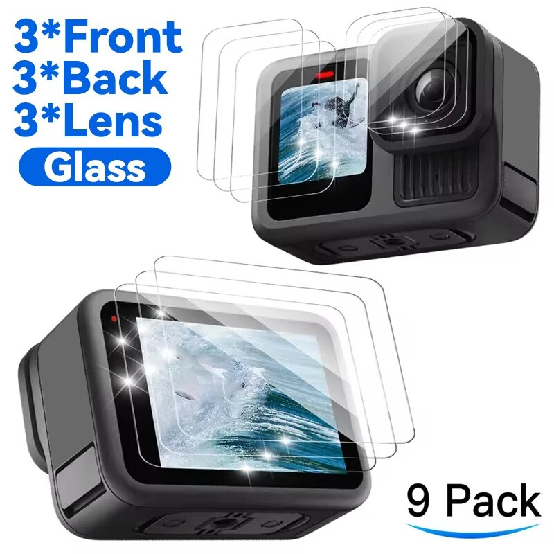 Защитные пленки GoPro HERO 13/12/11/10/9, 9PCS-SET