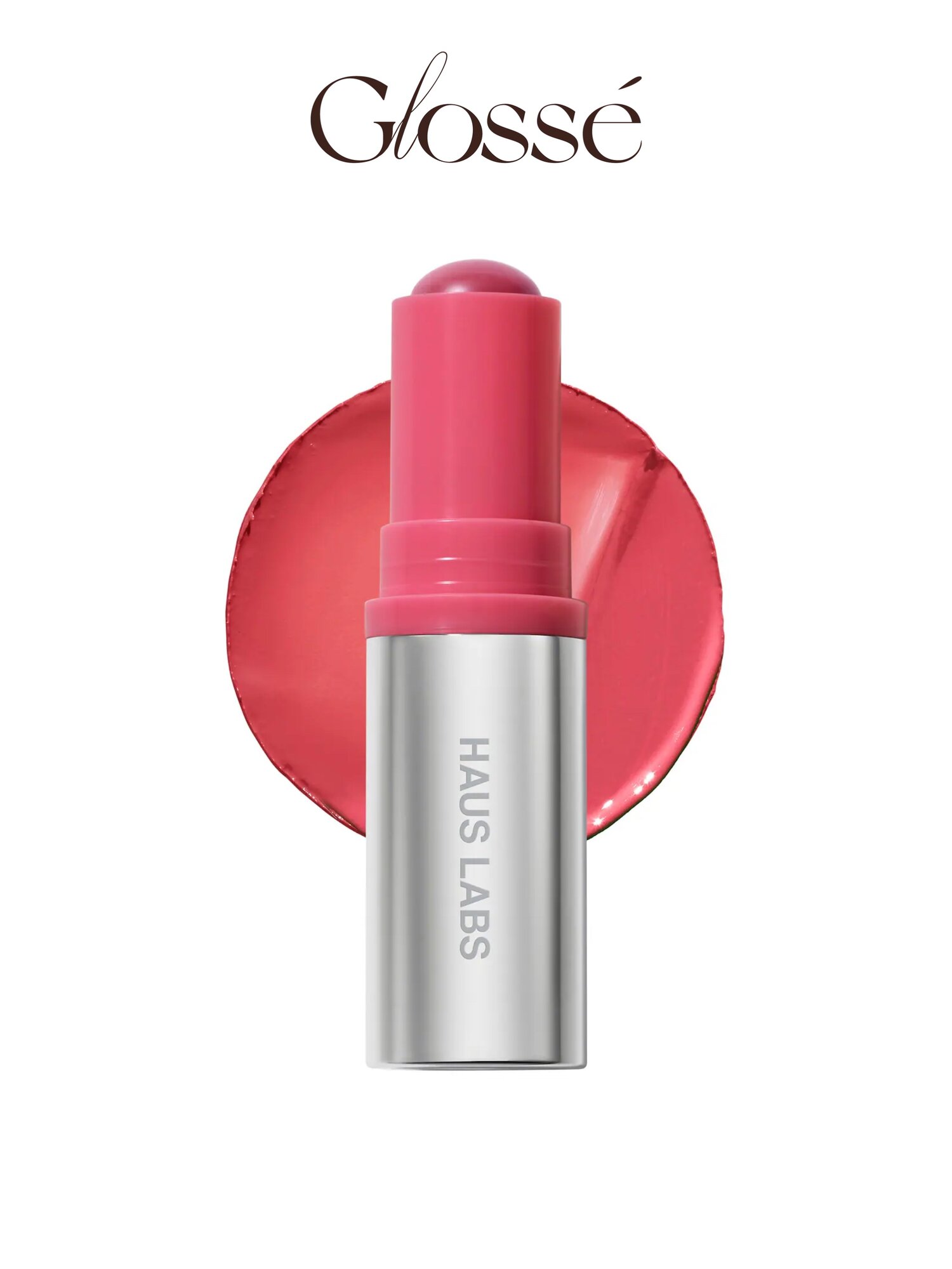 HAUS LABS румяна в стике Color Fuse Longwear Hydrating Glassy Lip Cheek Blush Balm Stick, оттенок Glassy Rosette, 5 гр.