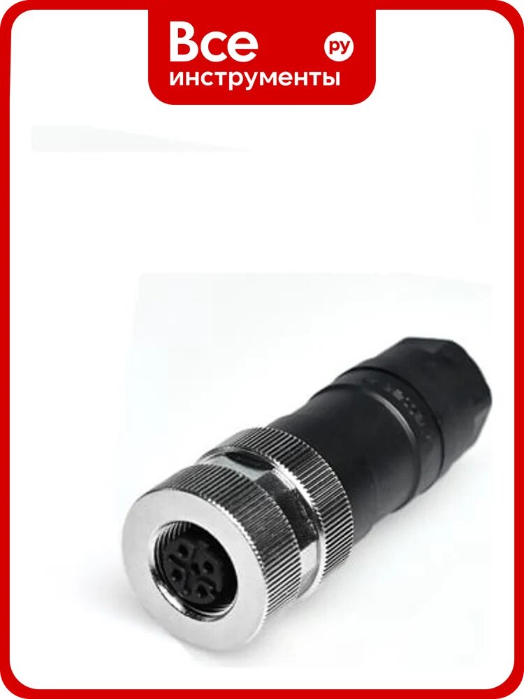 Соединитель клеммный VELLEDQ M12-F04T, Розетка, Прямой с клеммником, Пластик 4-PIN IP65250 AC/DC, 08-00024708