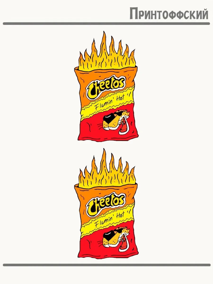 2-е (Две) Термонаклейки cheetos