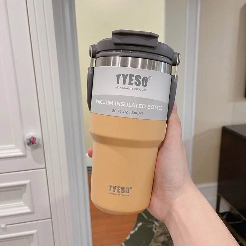 Термос TYESO желтый 600 мл, нержавеющая сталь