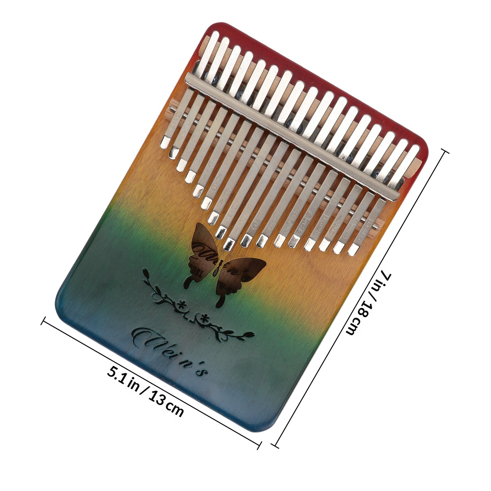 Kalimba С Деревянным Корпусом 17 Клавиш Музыкальный Инструмент Для Начинающих И Детей Подарок 18X13Cm
