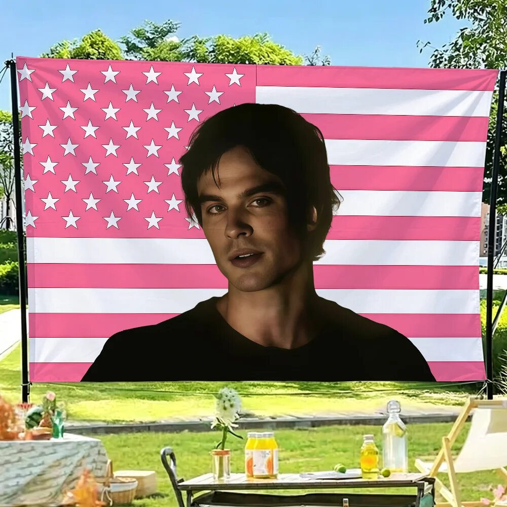 Баннер с флагом США Дэймона Сальваторе QZ60x90CM, 1