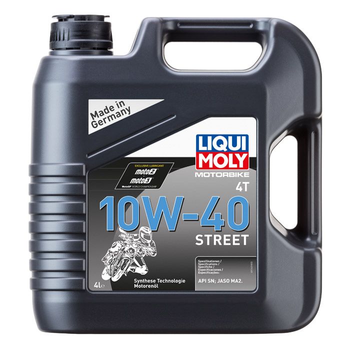 Синтетическое моторное масло Liqui Moly Motorbike 4T Street 10W-40, 4л