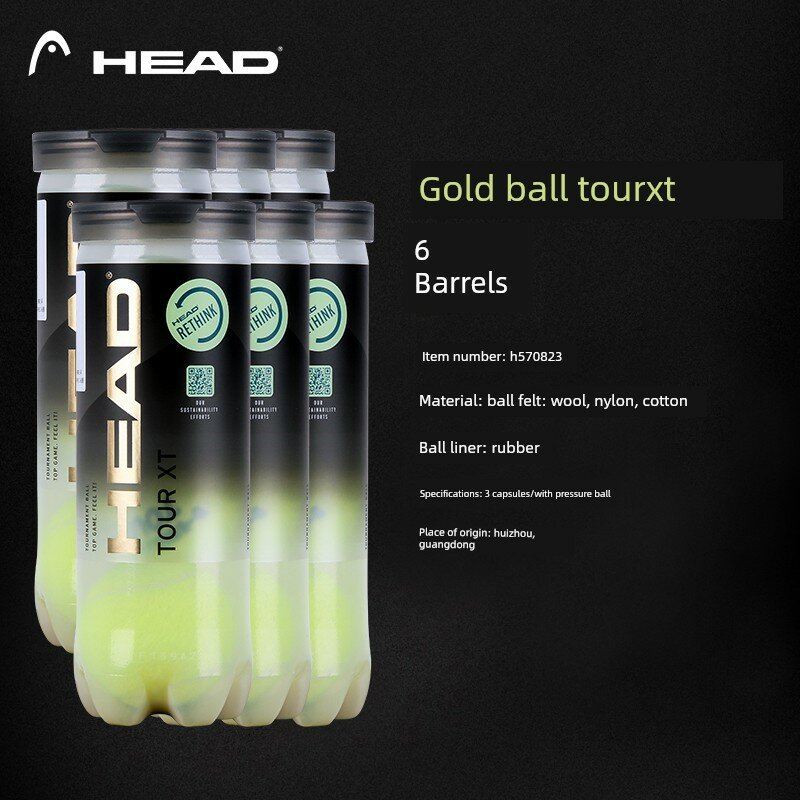 HEAD TOUR XT3 Профессиональные теннисные мячи - 6 банок (24 шт.) класса турниров