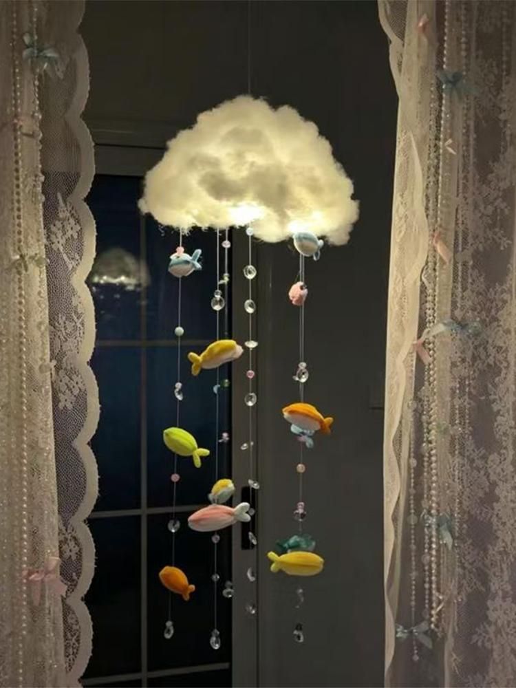 DIY 3D-облако ручной работы со светодиодной подсветкой в виде рыбы , Набор для декорирования