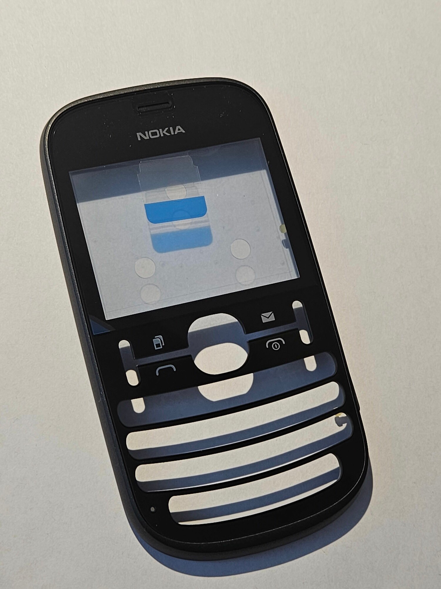 Передняя панель для Nokia Asha 200 (цвет - graphit ) оригинал, парт номер 0258867