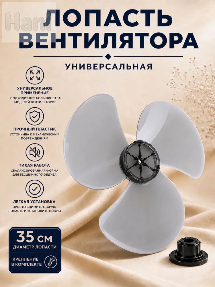 Лопасть вентилятора, крыльчатка 35 см