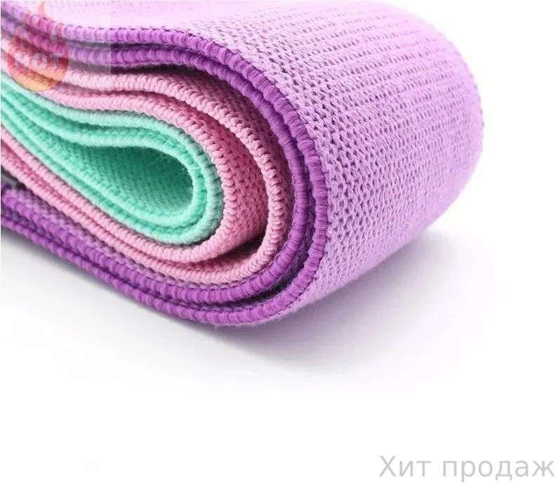 Набор фитнес резинок для занятий спортом, йогой, для силовых тренировок Hip resistance bands/ 3 фитнес-резинки с разным сопротивлением / ленточный эспандер