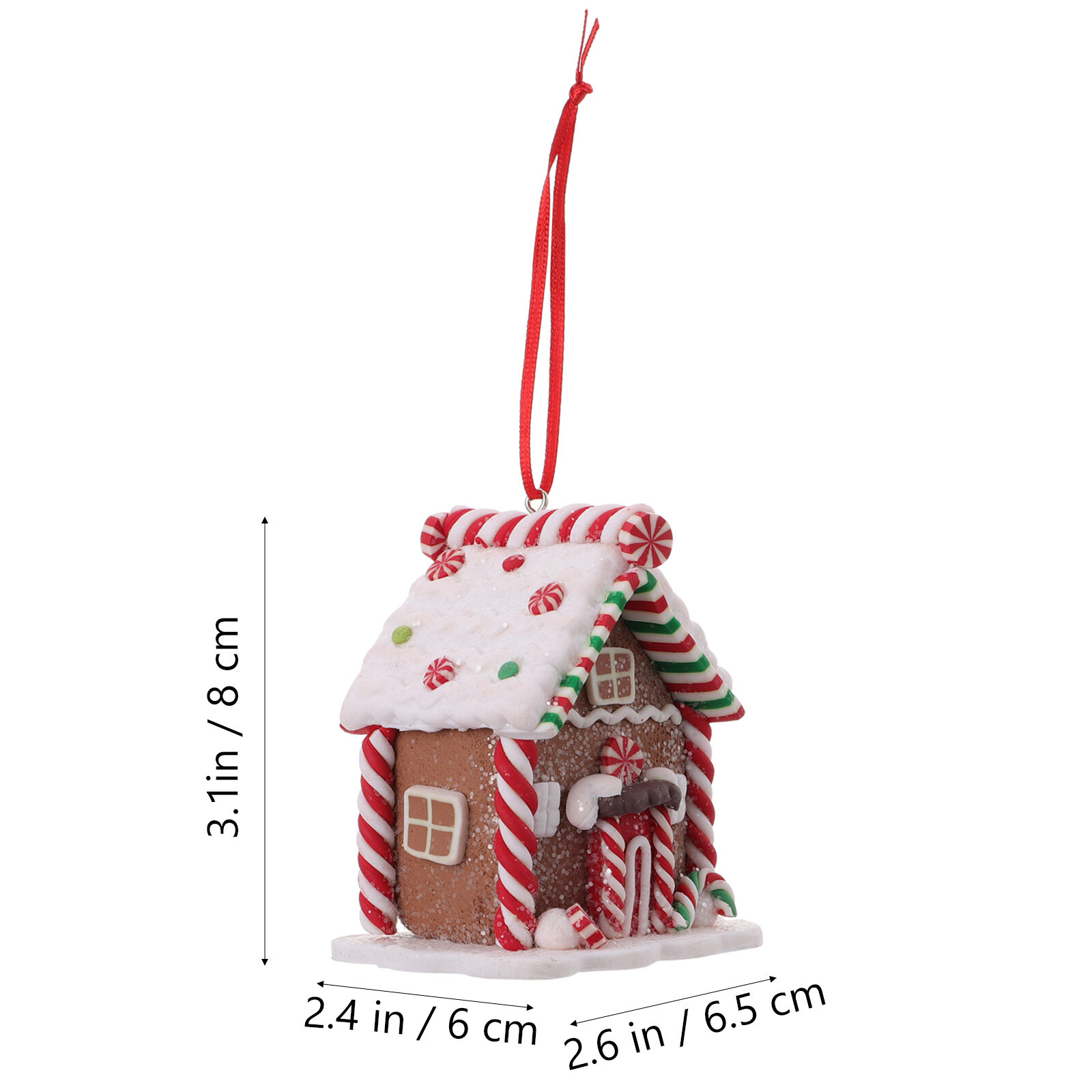 Орнамент В Forme Домика Из Резины Для Елки 8X6.5X6Cm Идеально Подходит Для Украшения Праздничной Витрины И Интерьера