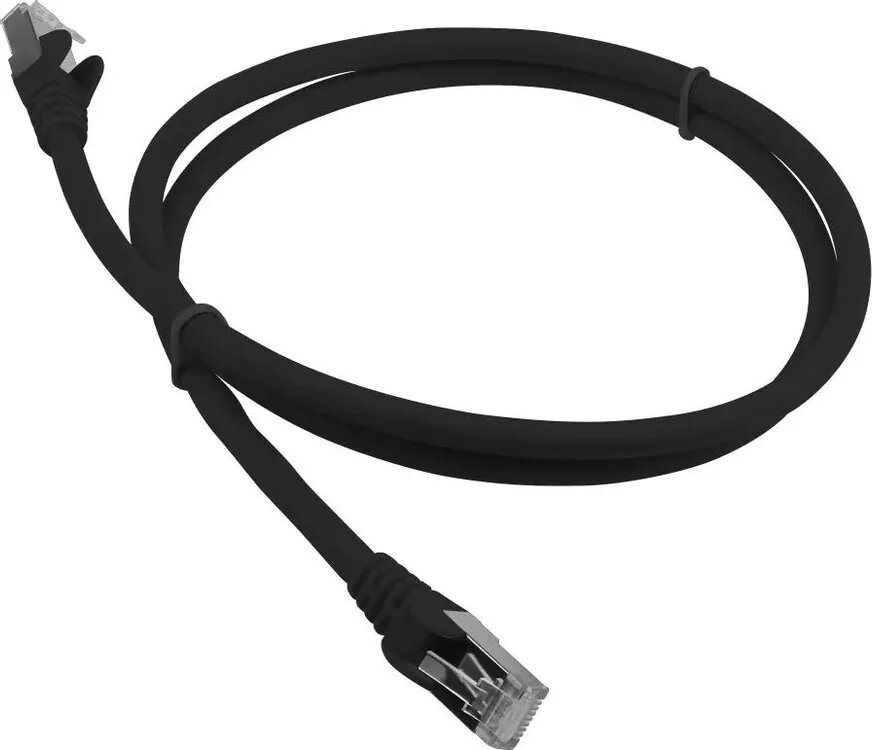 Патч-корд LanMaster вилка RJ-45, вилка RJ-45, кат.6A, LSZH, 0.5м, черный