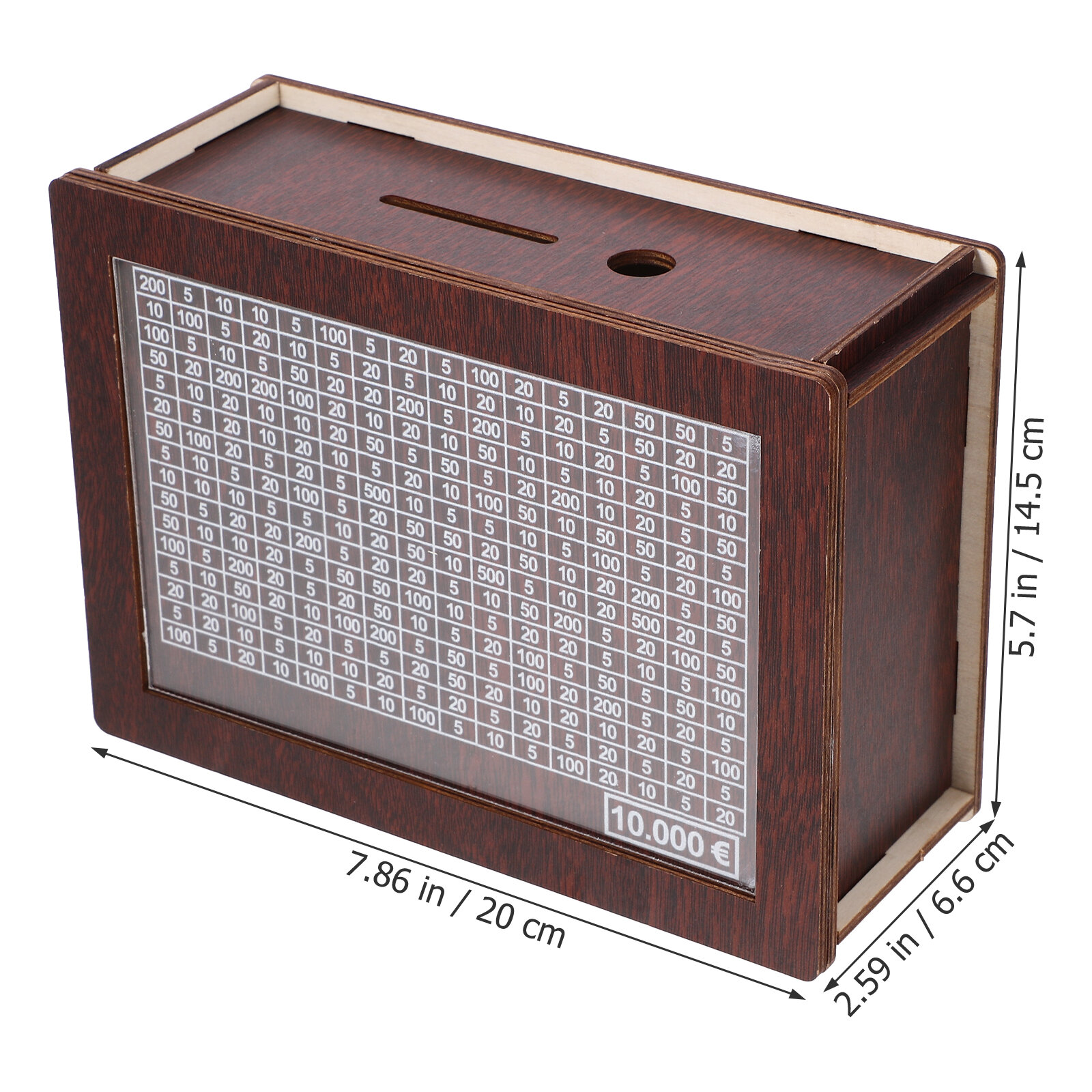 Деревянная Копилка Для Денег С Целевыми Числами 20.00X14.50X6.60Cm