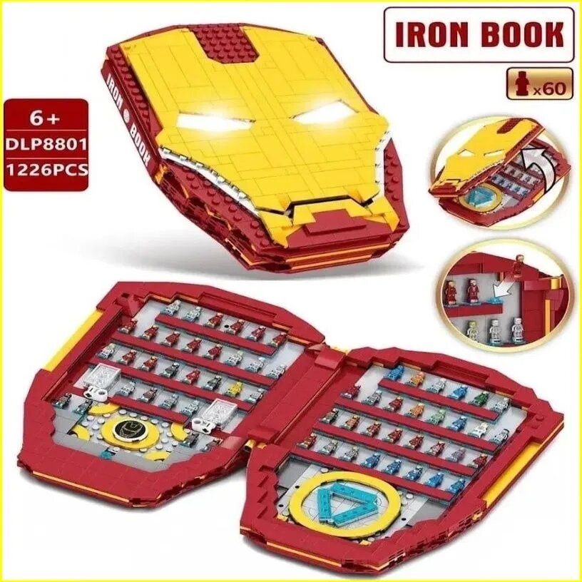 Конструктор Iron Book Железный человек 1226 деталей для мальчиков 6+