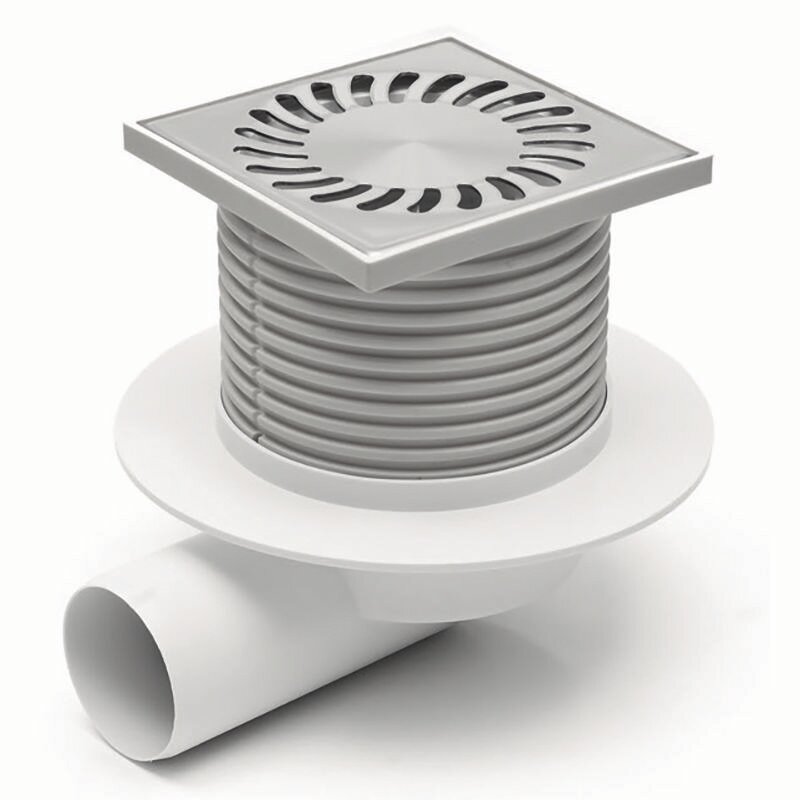 Душевой трап AZARIO Нептун DN50 12,5х12,5 см универсальный (AZ-425 X L)