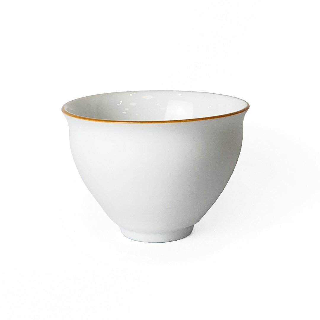 Чашка чайная (пиала) - Белая без рисунка, фарфор, 70 мл. (268061.9)