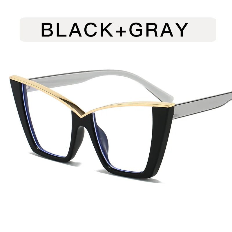 Женские очки Black Gray бабочки с блокировкой синего света