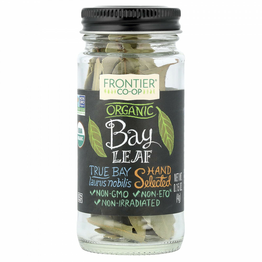 Frontier Co-op, Органические лавровый лист, целый 0.15 унции (4 г)