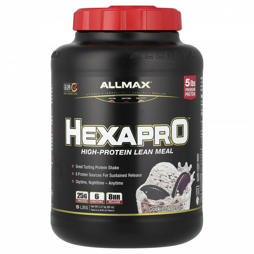 ALLMAX, Hexapro™, высокобелковая смесь для низкокалорийного питания, печенье и сливки, 2,27 кг (5 фунтов)