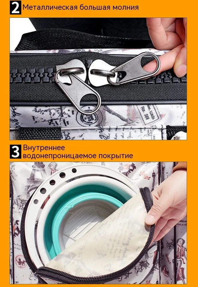 Папка для рисунков на молнии с ручками, сумка для художника А2 из прочной ткани Оксфорд 67х48 см — фото 1