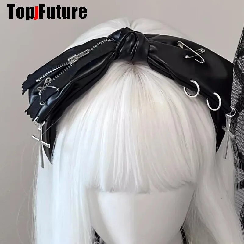 Кожаная повязка на голову Gothic Bow
