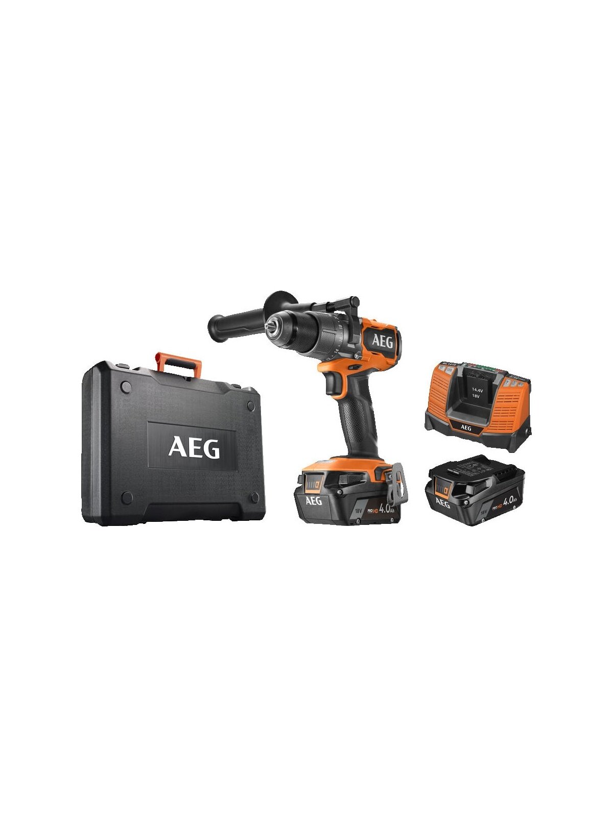 Бесщеточная аккумуляторная ударная дрель-шуруповерт AEG 18В BSB18C3BL-402C 4935478938