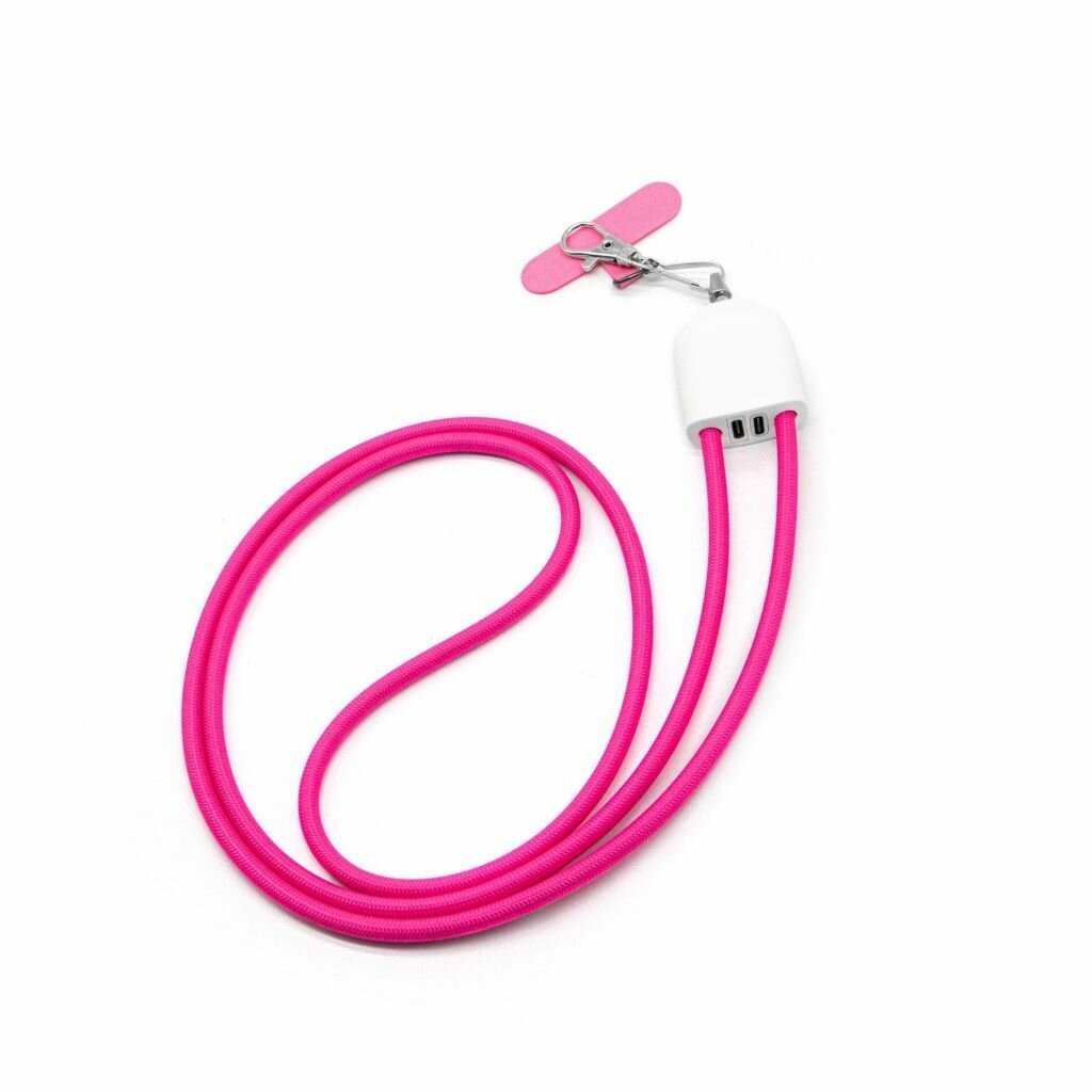 Многофункциональный кабель для передачи данных "четыре в одном" мобильного телефона с 1 шнуром-розово-красный