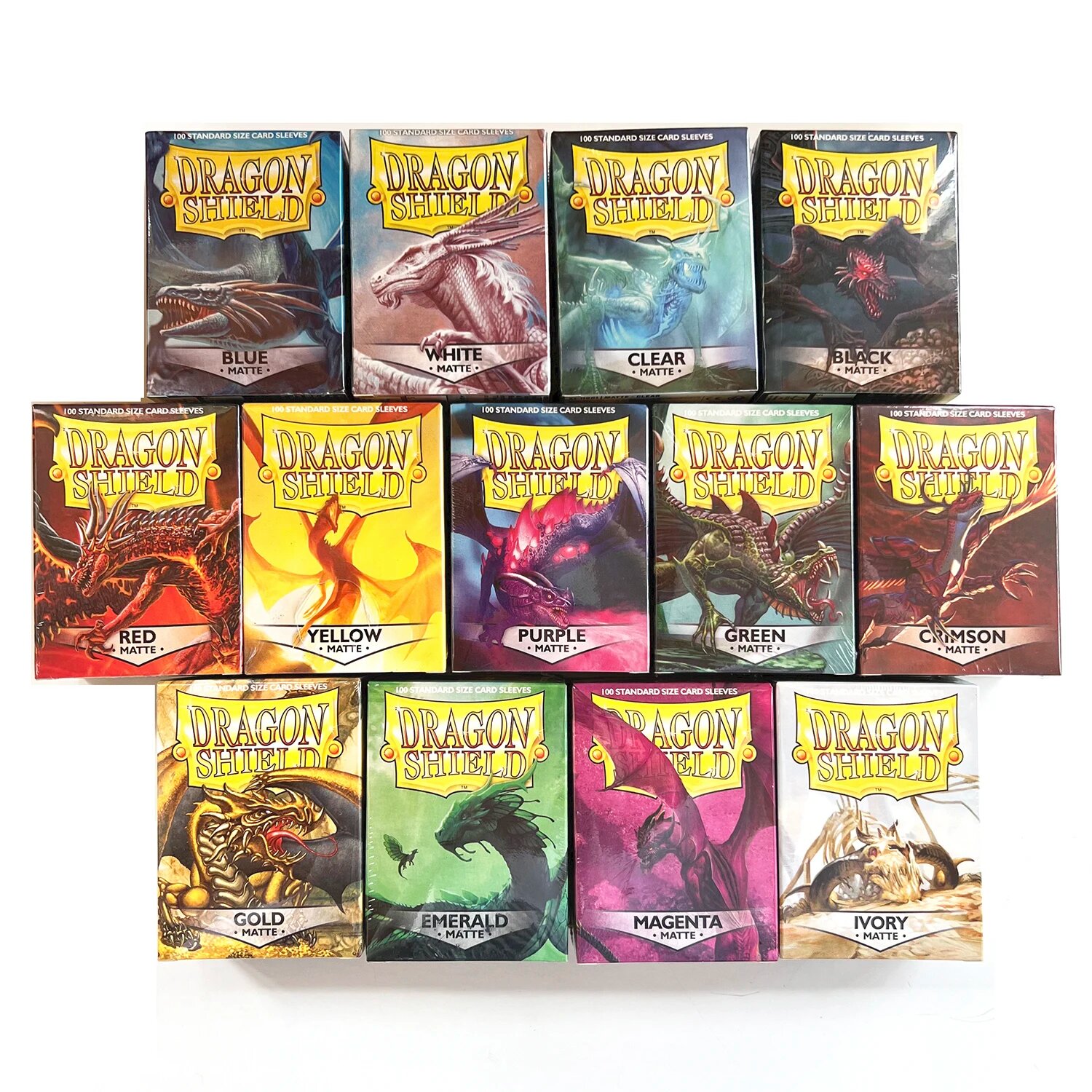 100 шт./кор. красочные матовые рукава для карт Demark Dragon Shield, чехол для карт MGT, защита для PKM/Star Reals, настольные игры