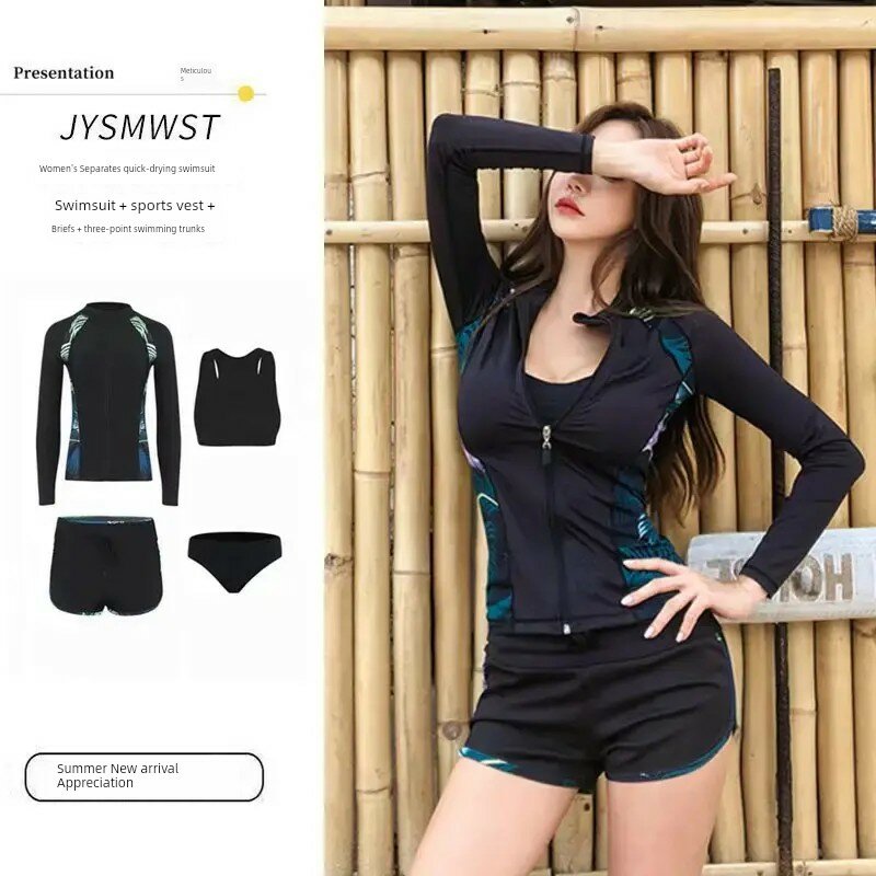 Костюм для дайвинга для корейских пар, гидрокостюм для снорклинга, раздельный купальник с длинным рукавом, семейный