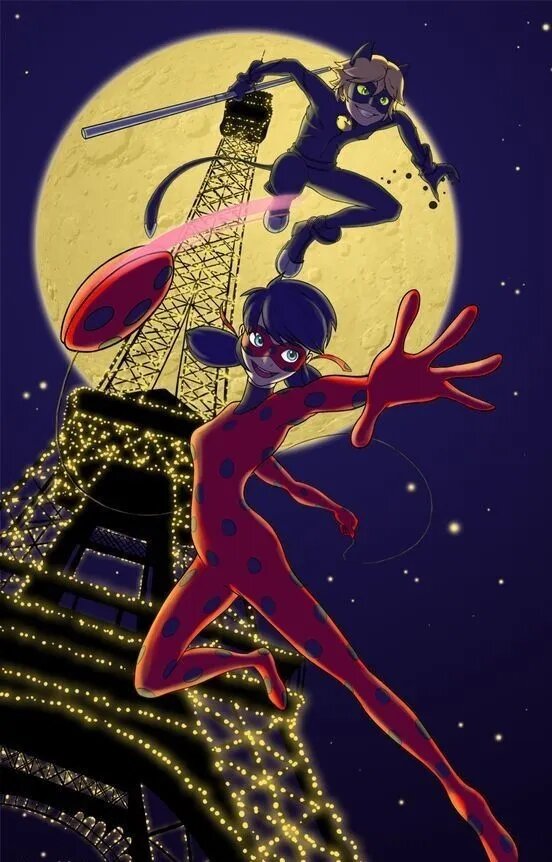 Алмазная Мозаика "Мультфильмы Леди Баг" 30х40 См Алмазная Вышивка / Картина Стразами Подарков / Украшения