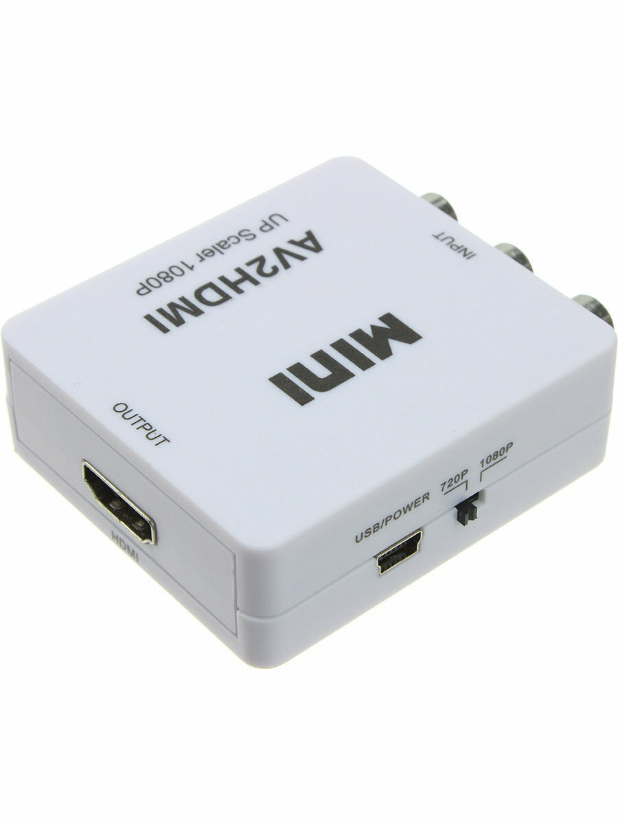 Переходник HDMI(G) - 3RCA(G)-input конвертер белый