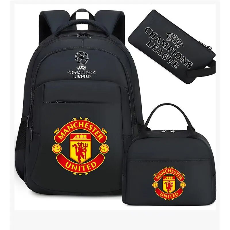 Рюкзак Manchester City UEFA Champions League, ткань Оксфорд, 20-35 л, для мальчиков, городской, школьный, 40x30x40 см, зеленый — фото 1