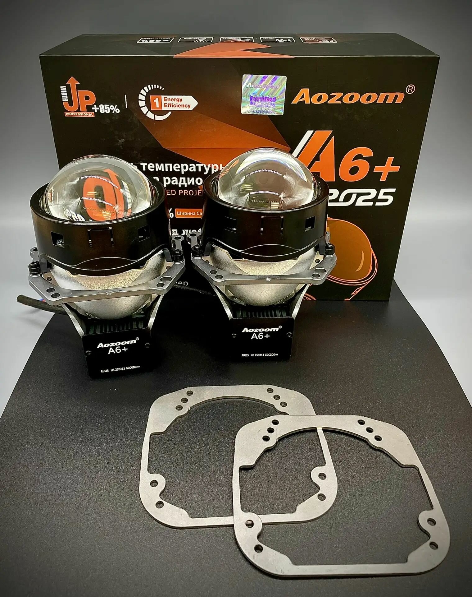 Светодиодные линзы Aozoom A6+ для Nissan Murano Z51 2007-2015 / Ниссан Мурано / Оригинальный Aozoom линзы Аозум А6 57W 5500K