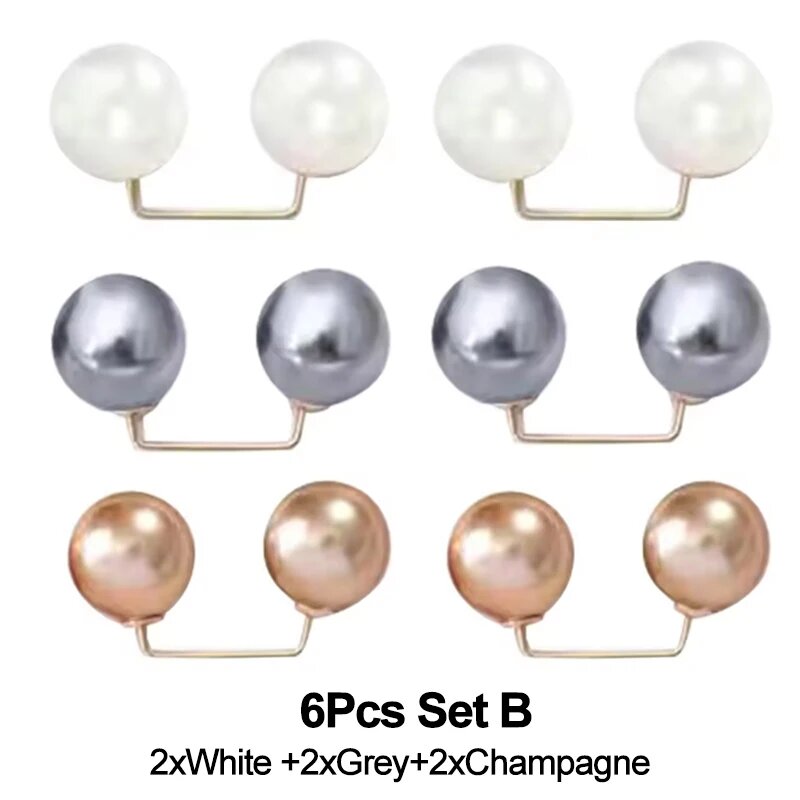6шт. зажимы для одежды с жемчугом, Set B