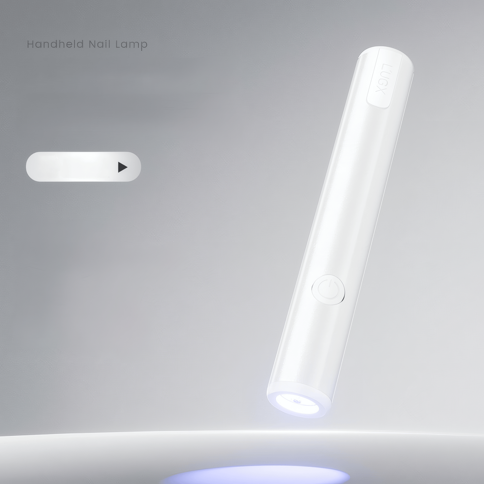 УФ фонарик для маникюра L'UGX 3W, UV/LED лампа для сушки типс и дизайна ногтей, аккумуляторный (белый)