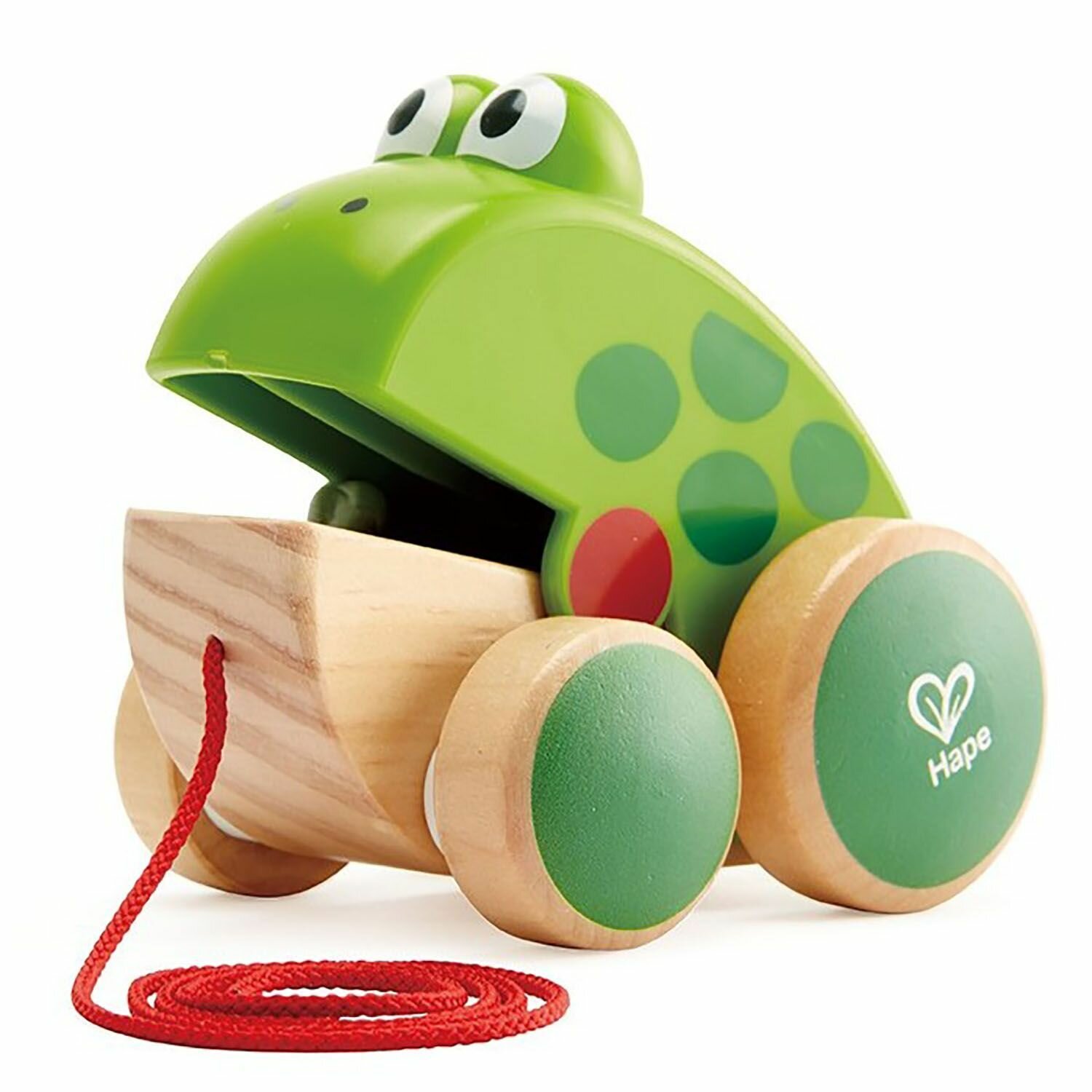 Hape Каталка для малышей на веревке Лягушонок
