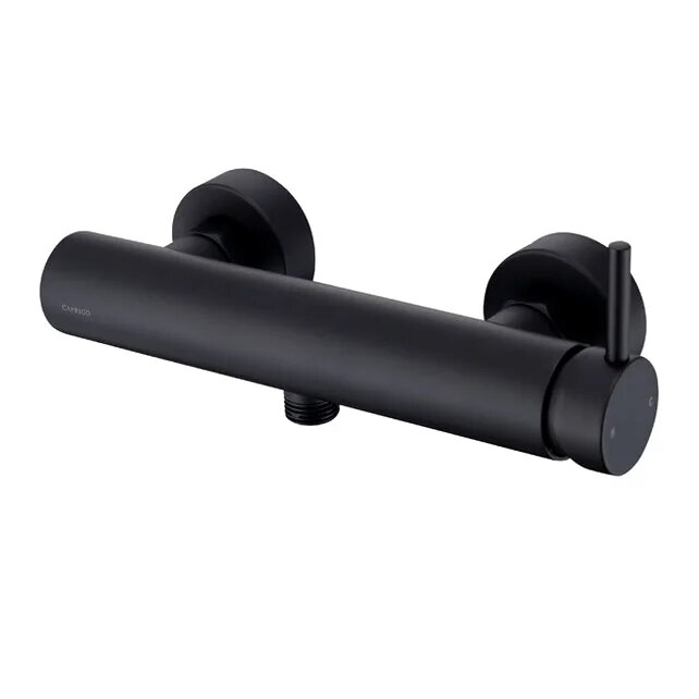 Смеситель для душа Caprigo Don 53-016-NER черный, матовый, настенный, латунный, однорычажный, без лейки, смеситель для ванны с душем