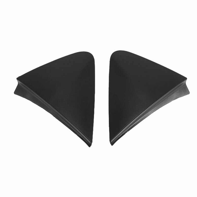 Накладки декоративные на окно Toyota Yaris 2008-2012, 2 шт, треугольные, черные, пластик, лёгкая установка для авто