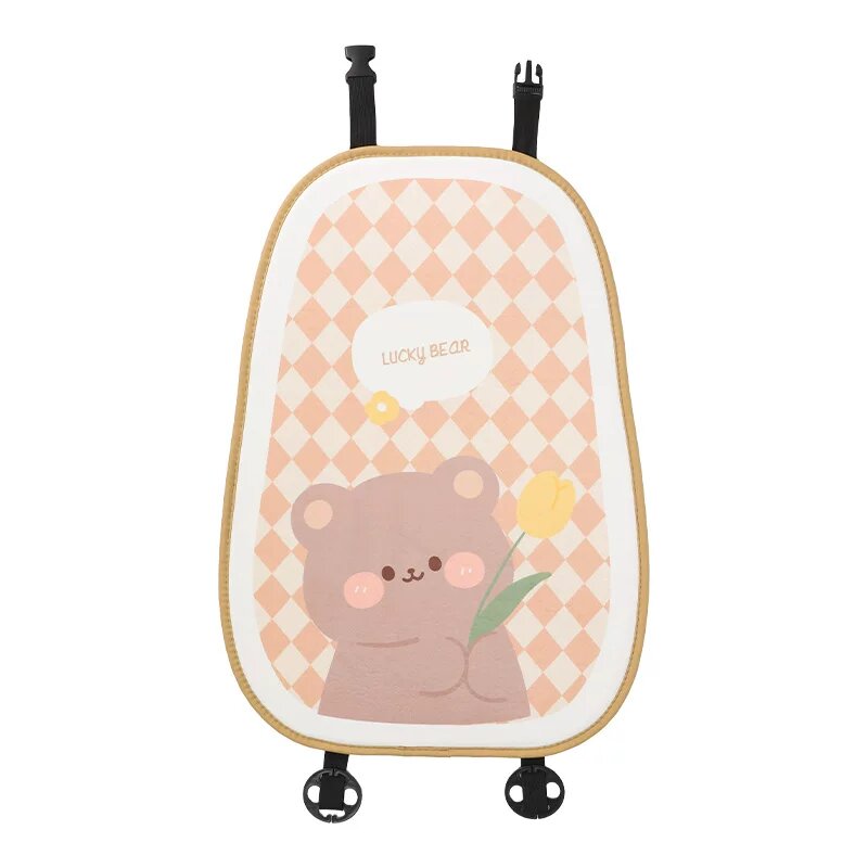 Зимний короткий пух Honeycomb Bear Чехол для спинки сиденья автомобиля