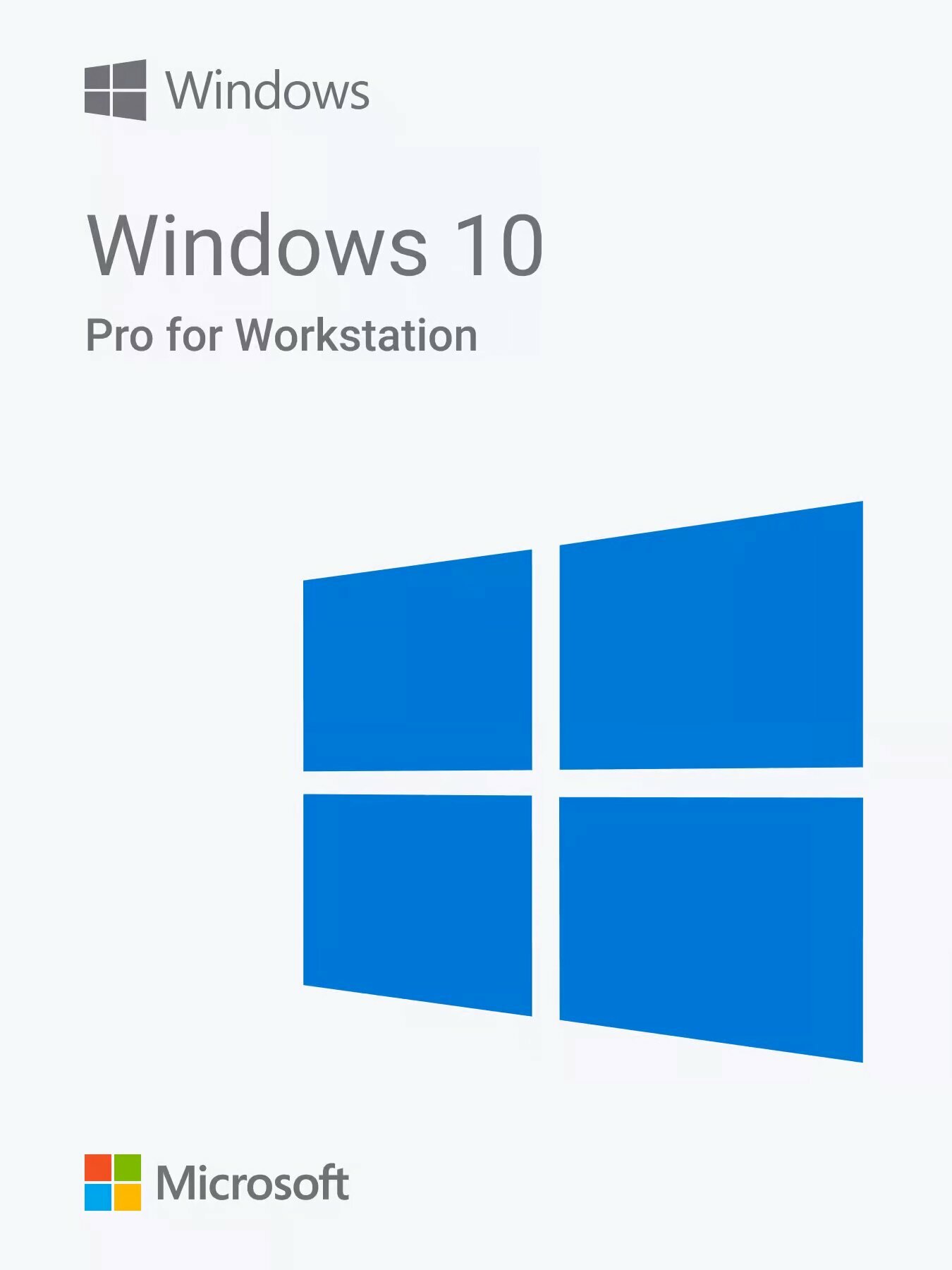 Microsoft Windows 10 Pro Workstation, ключ активации, 64-бит, 1 устройство, русский язык
