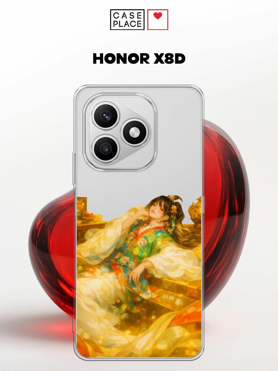 Силиконовый чехол на Honor X8d / Хонор X8d с принтом Красота Востока