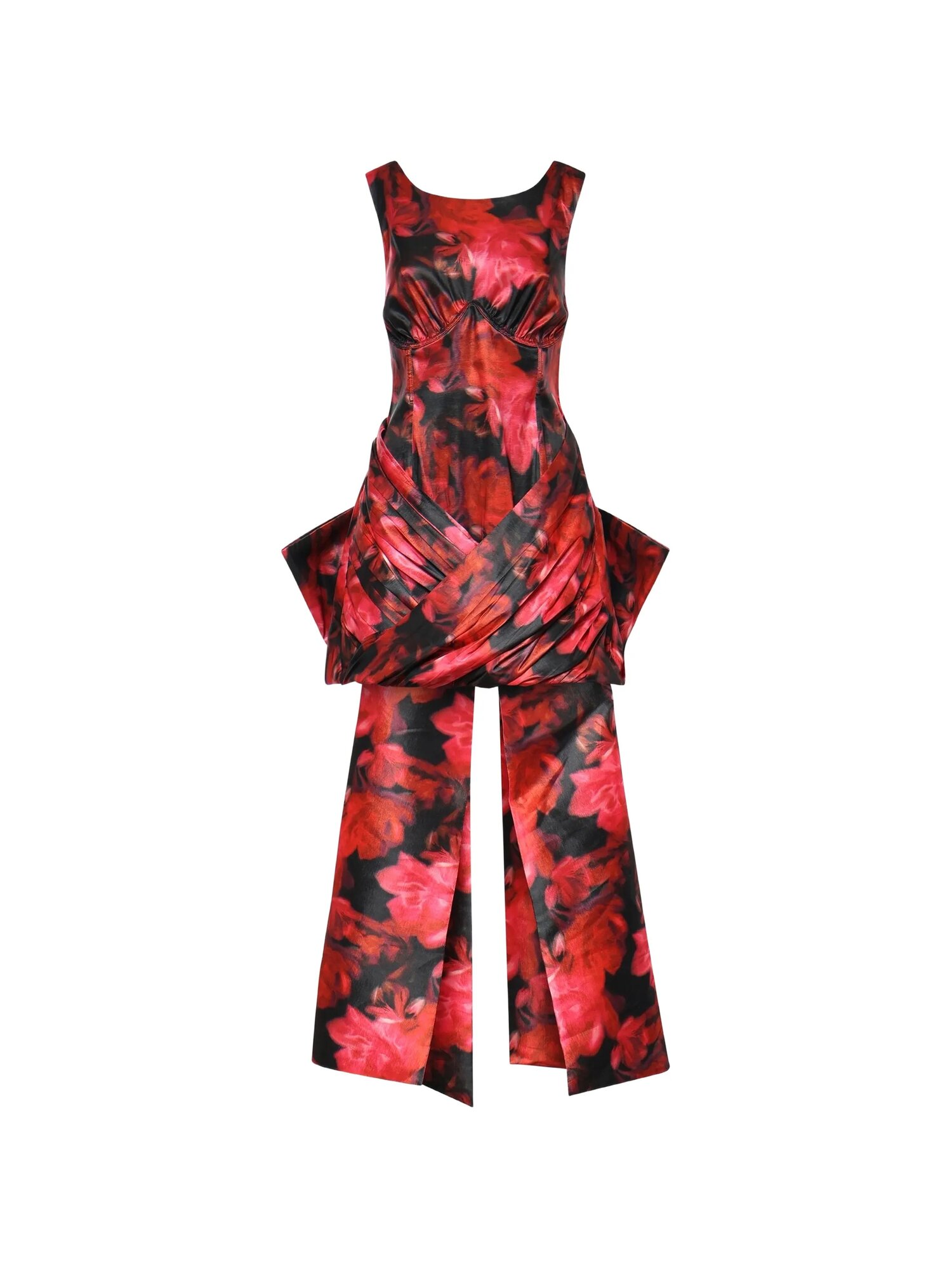 Платье Dark Romance floral-print bow-detail dress