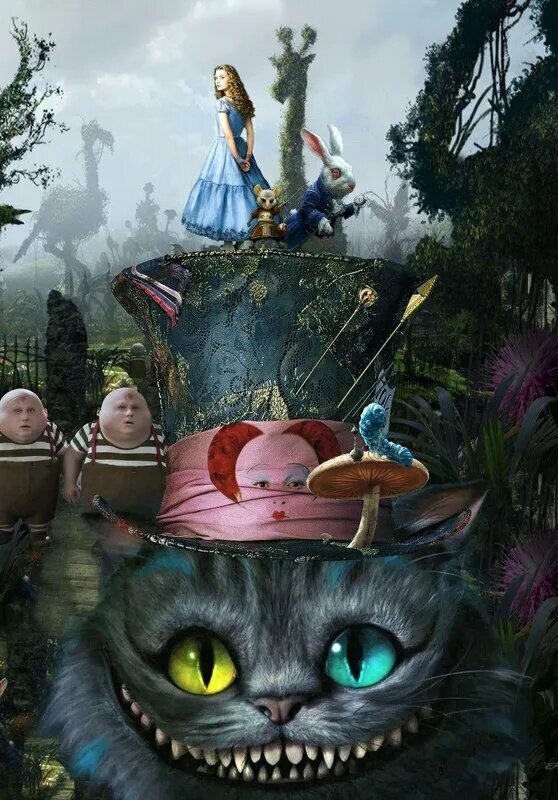 Головоломка 1000 деталей для взрослых, Alice in Wonderland/Алиса в стране чудес, сложная головоломка, Деревянные пазлы, Рождественский подарок, идеальный выбор для развлечений в помещении 50x75cm