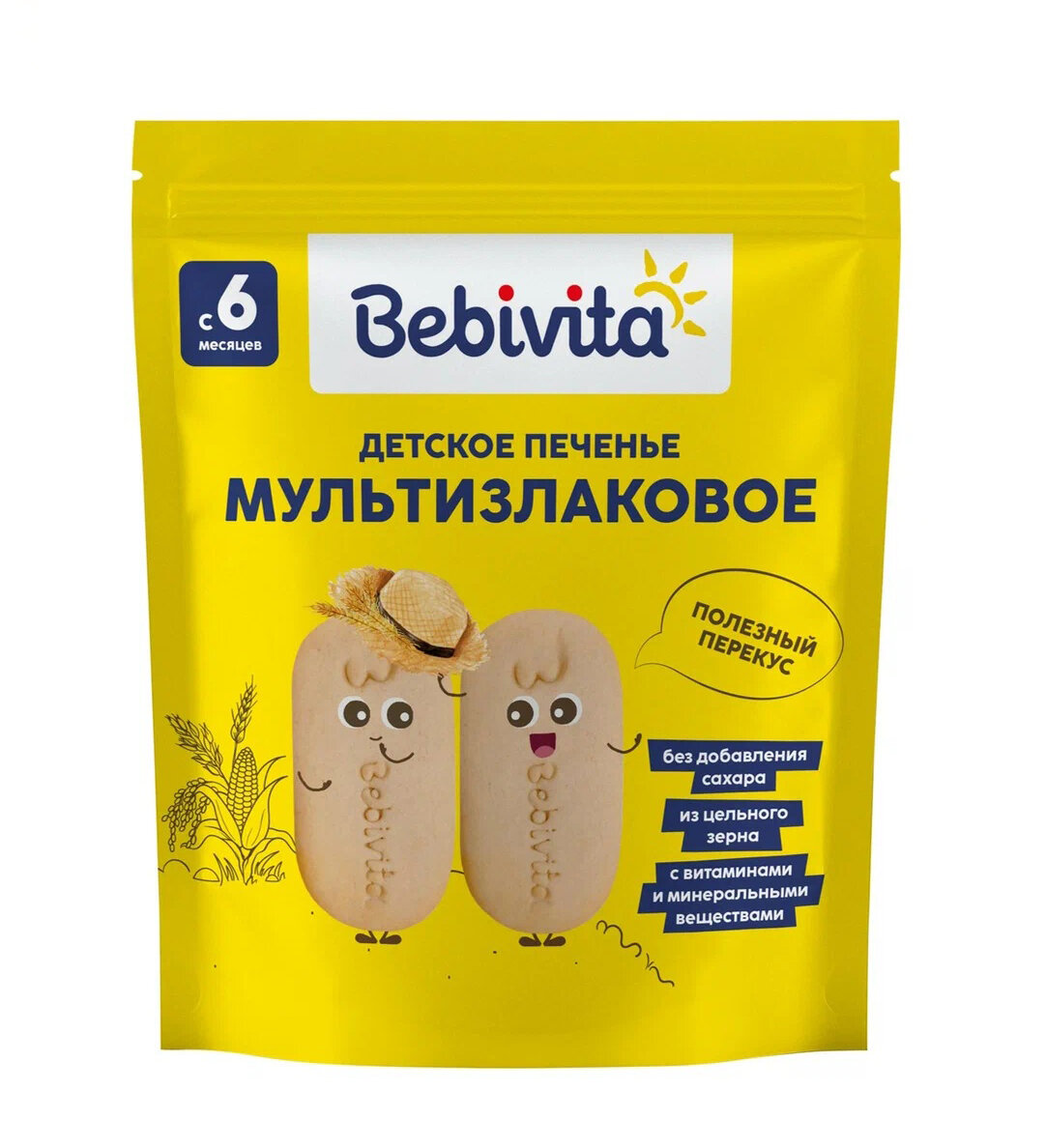 Детское печенье Bebivita "Мультизлаковое", с 6 месяцев, 3шт х 80гр