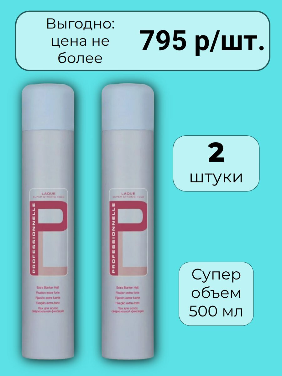 Оптом 2 шт. Лак для волос Schwarzkopf Laque super strong hold 500 мл