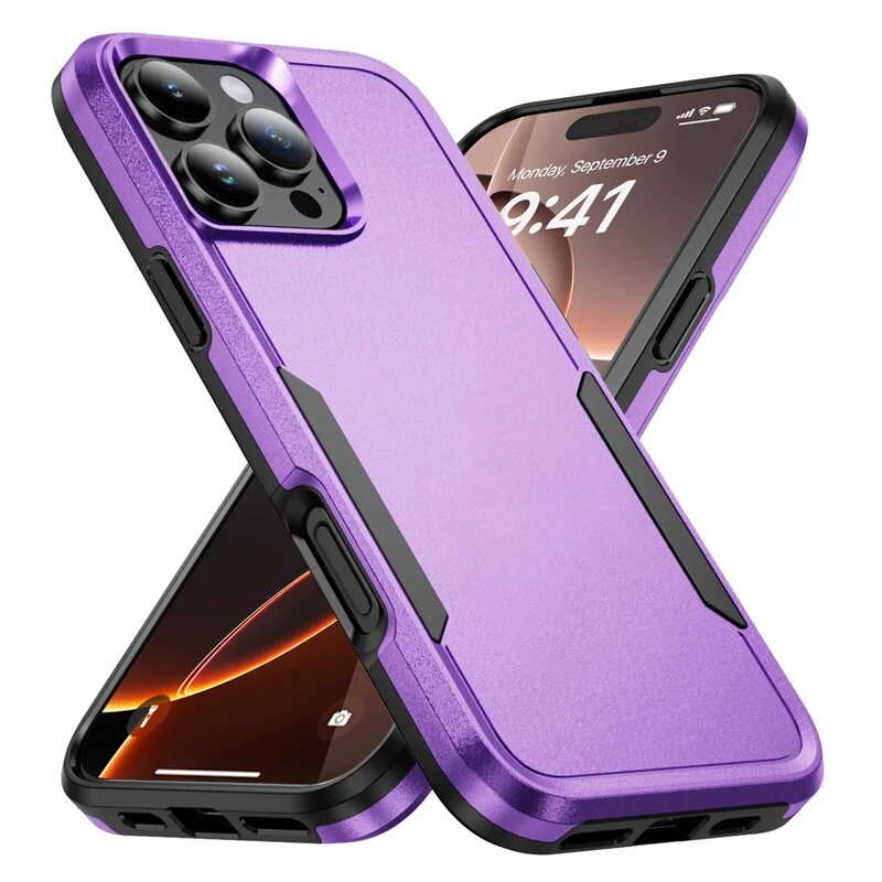 Armor Heavy Duty Drop Protector Чехол для iPhone 17 16 Фиолетовый, Purple Black, For iPhone 17ProMax